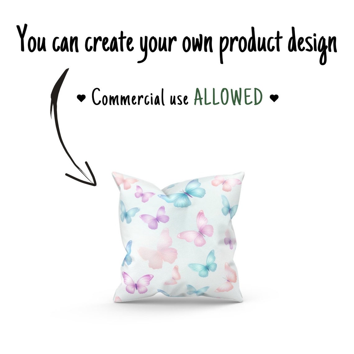 Pastel Butterflies Digital Paper Set, Watercolor Butterflies Seamless ...