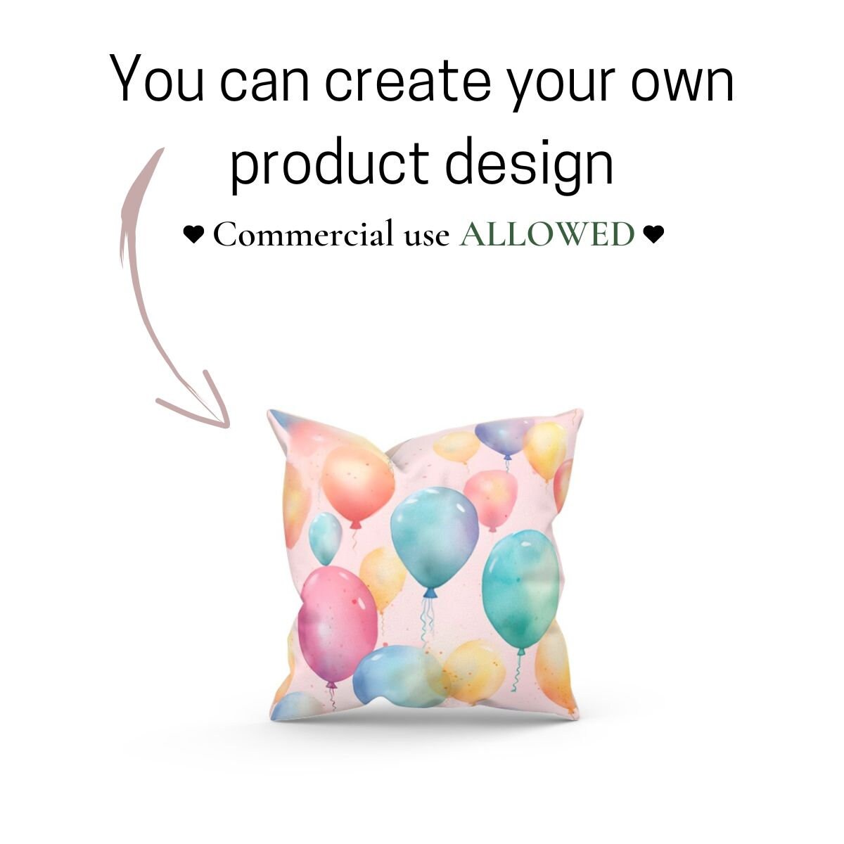 Watercolor Party Balloons Digital Paper Set, Party Balloons Seamless ...