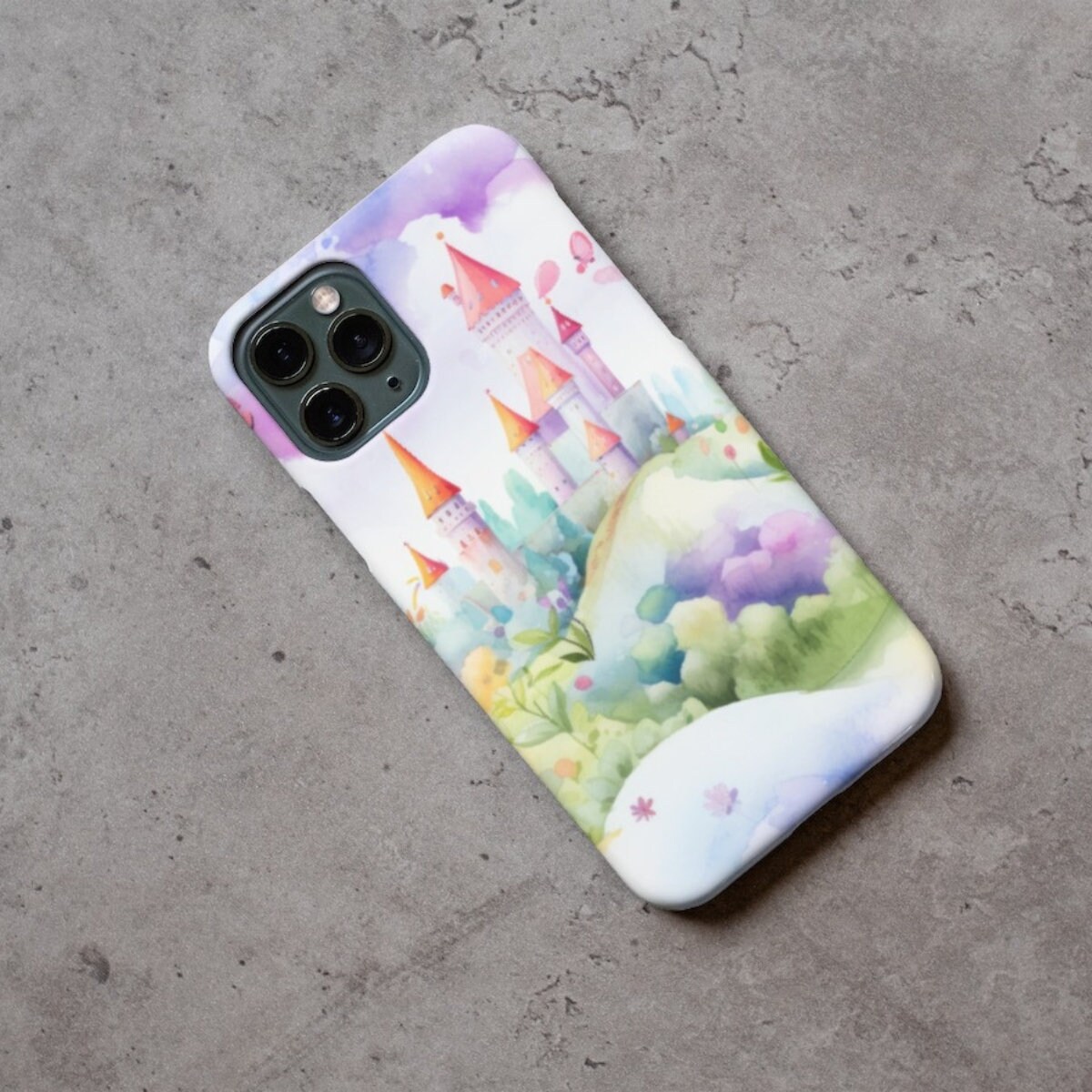 Rainbow Fairytale Digital Paper Set, Colorful Castle Seamless Pattern ...