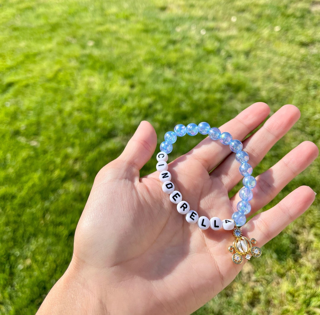 Cinderella Magical Bracelet, Disney Princess, Blue Beaded Bracelet ...