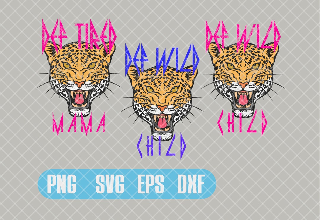 Def Wild Child/ Def Tired Mama (blue/pink) - Etsy