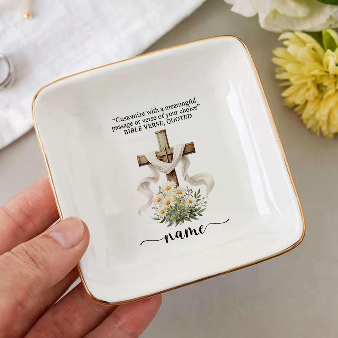 Personalized Bible Verse Jewelry Dish, Custom Bible Verse Ring Dish ...