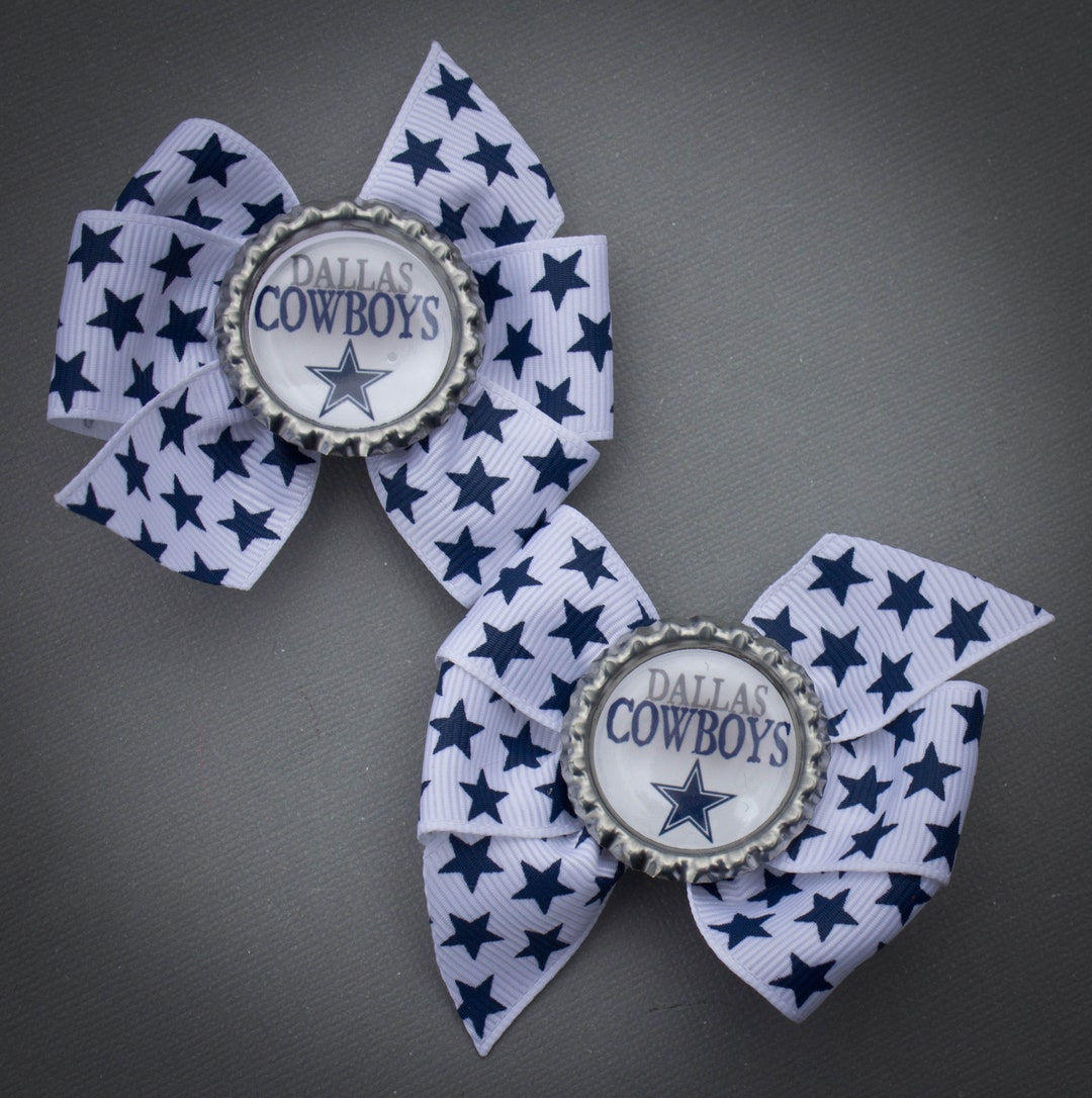 Set of 2 Dallas Cowboys Bows, 3" Bows, Dallas Cowboys Hair Bows, Dallas ...