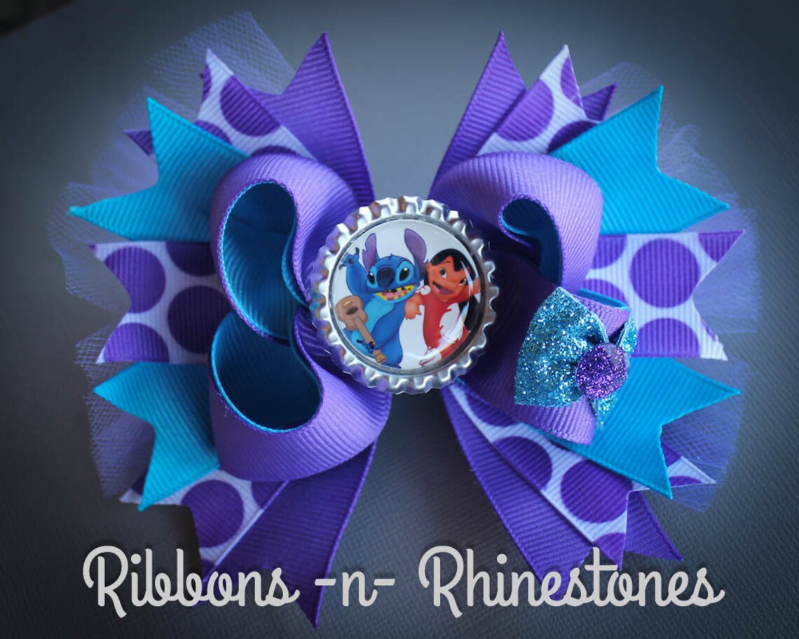 Lilo and Stitch Bow Lilo and Stitch Hair Bow Lilo and Stitch - Etsy