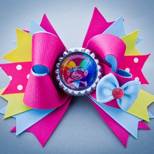 Trolls Poppy Bow, Trolls Bow, Poppy Bow, Trolls Party, Trolls Birthday ...
