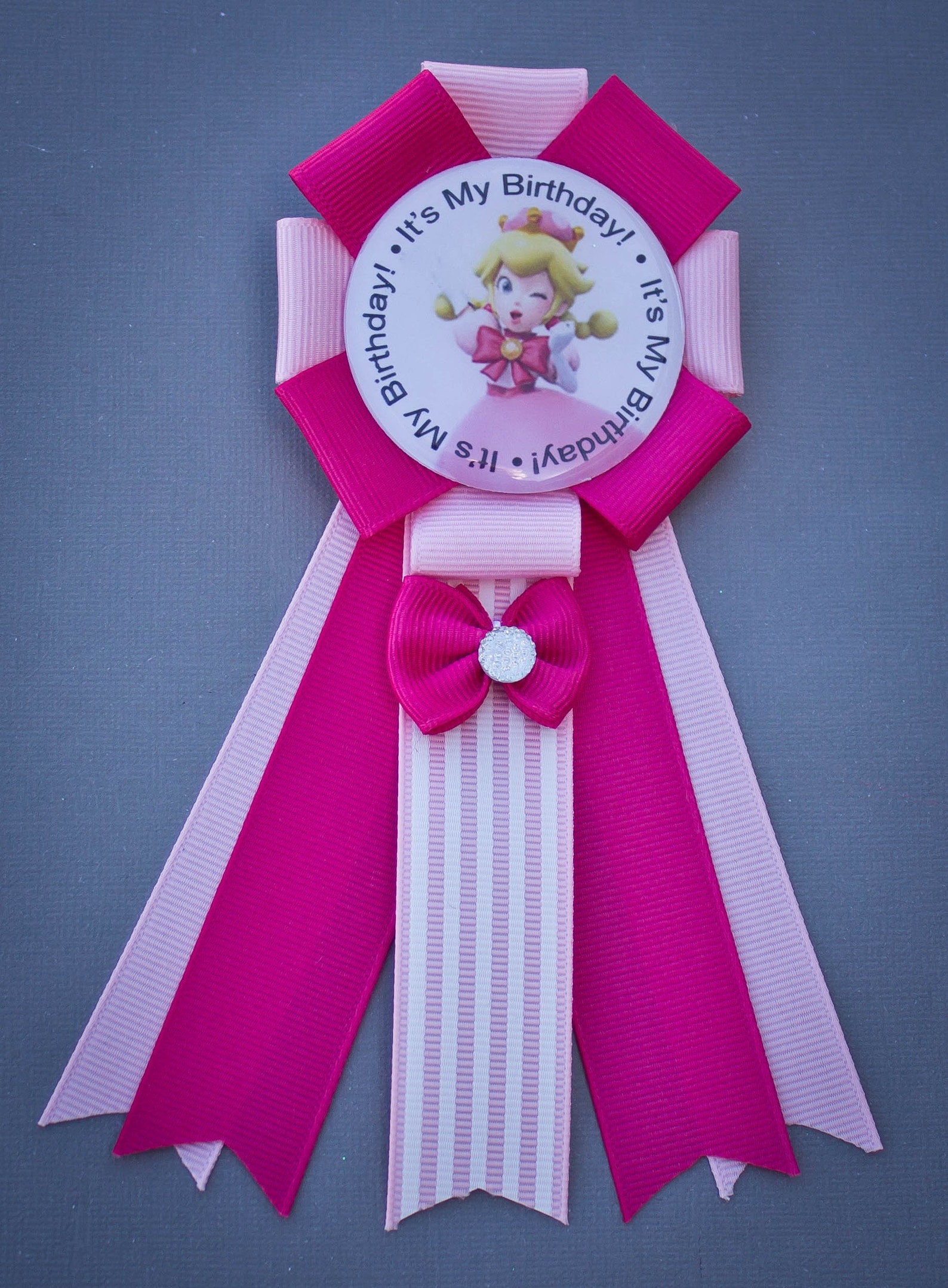 Princess Peach Bow, Princess Peach Hair Bow, Princess Peach Birthday ...
