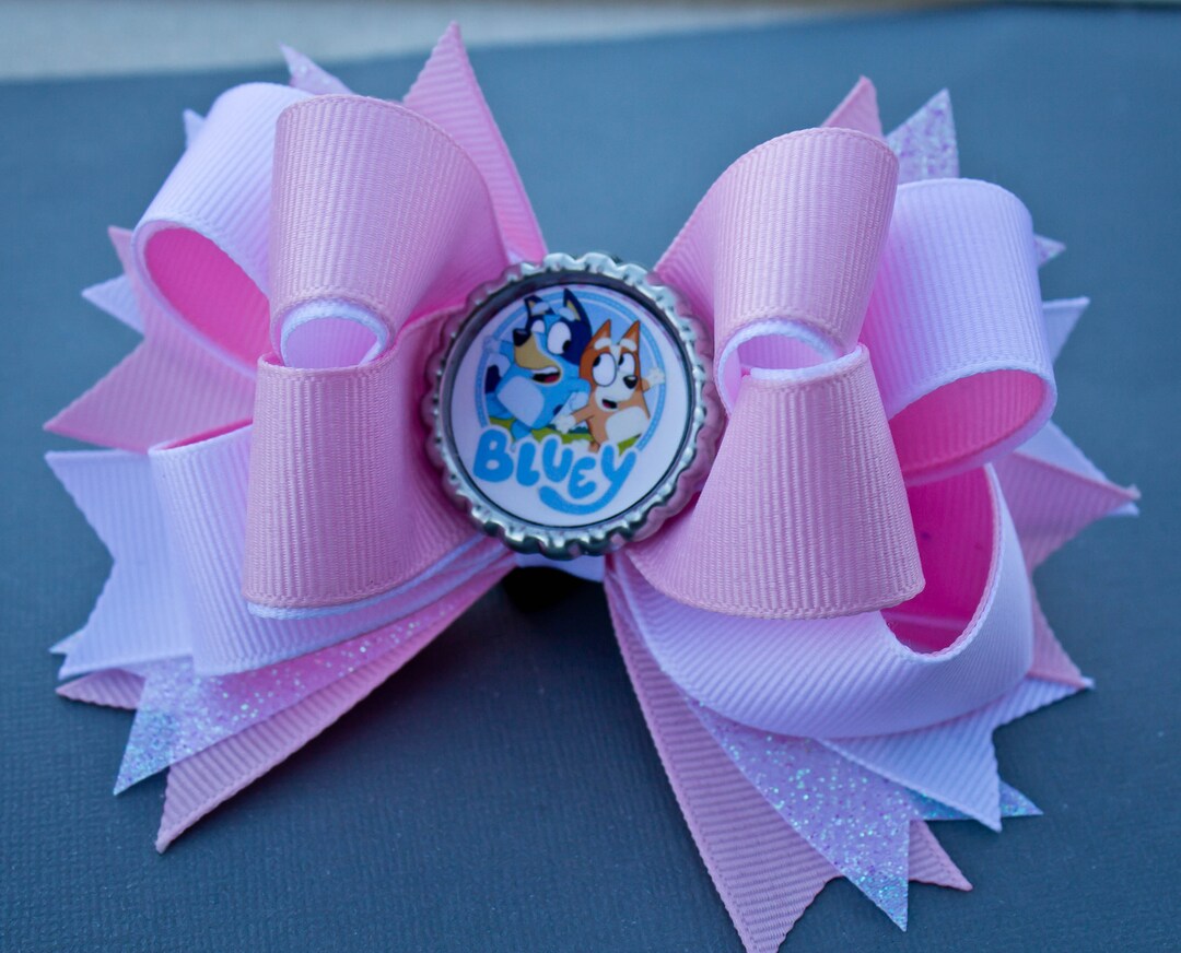 Bluey Bow, Bluey Hair Bow, Bluey Party, Bluey Birthday, Bluey and Bingo ...