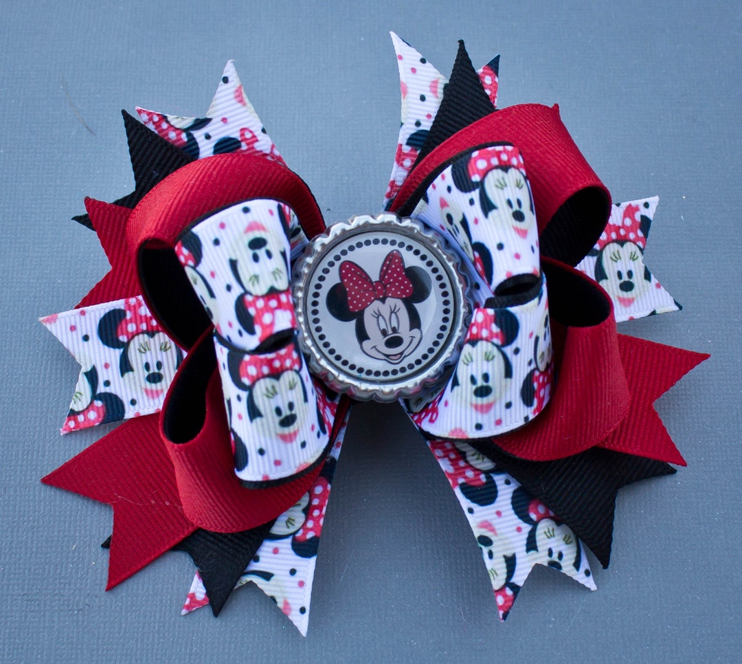 Minnie Mouse Bow, Minnie Mouse Hair Bow, Minnie Mouse Birthday, Minnie ...