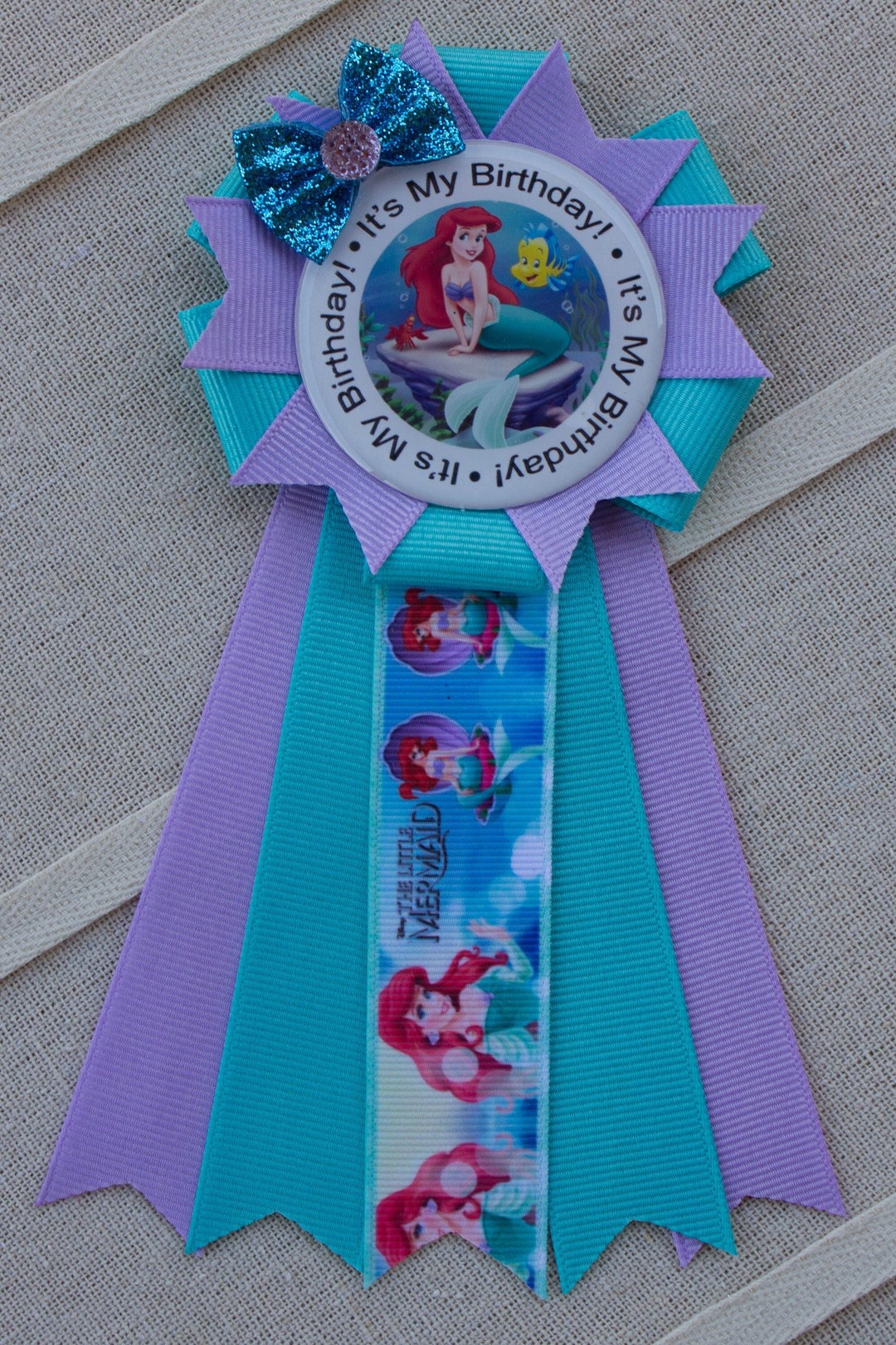 Ariel Birthday Pin, Little Mermaid Party Pin, Little Mermaid Birthday ...