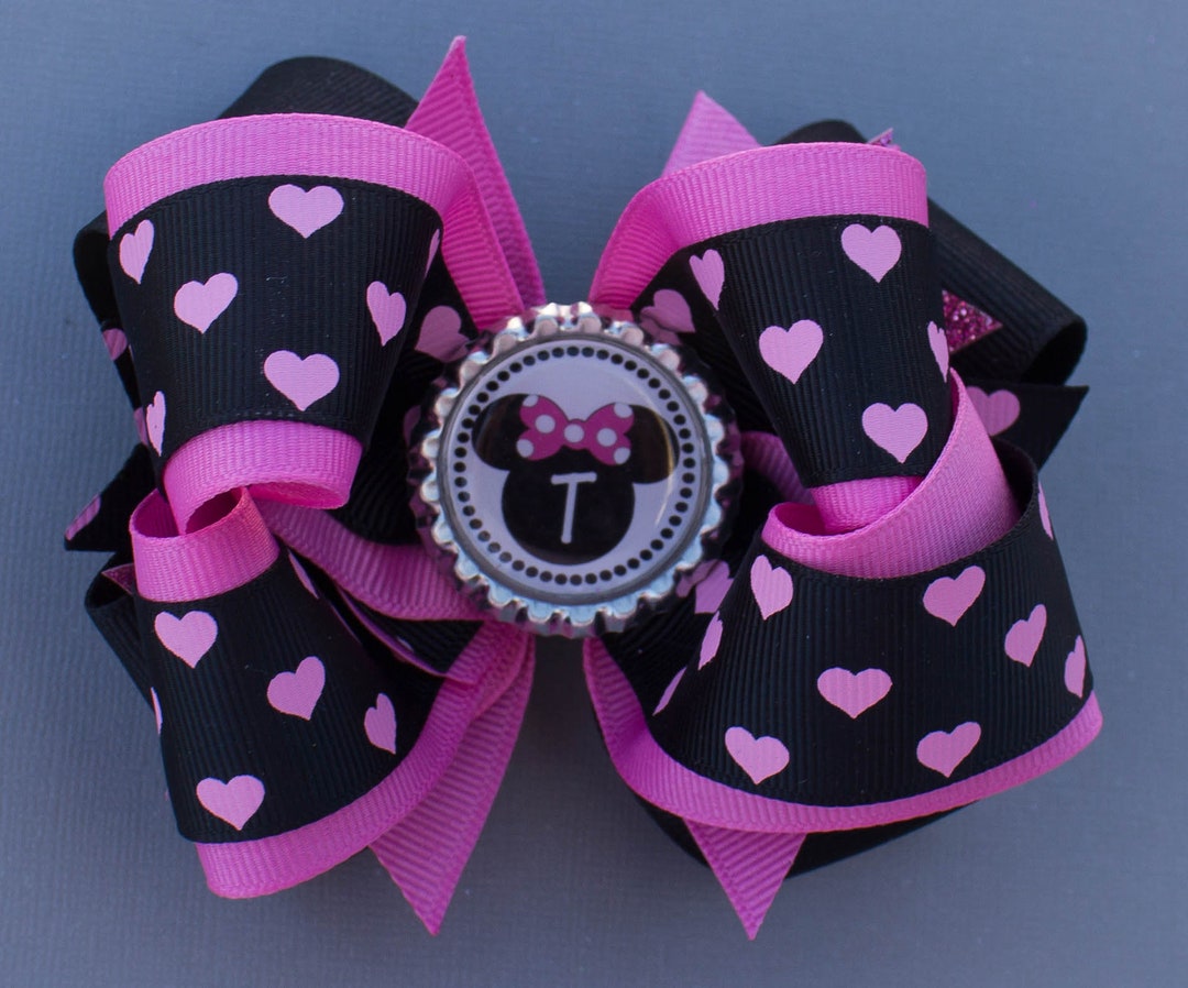 Super Stacked Minnie Mouse Bow, Personalized Minnie Mouse Hair Bow ...