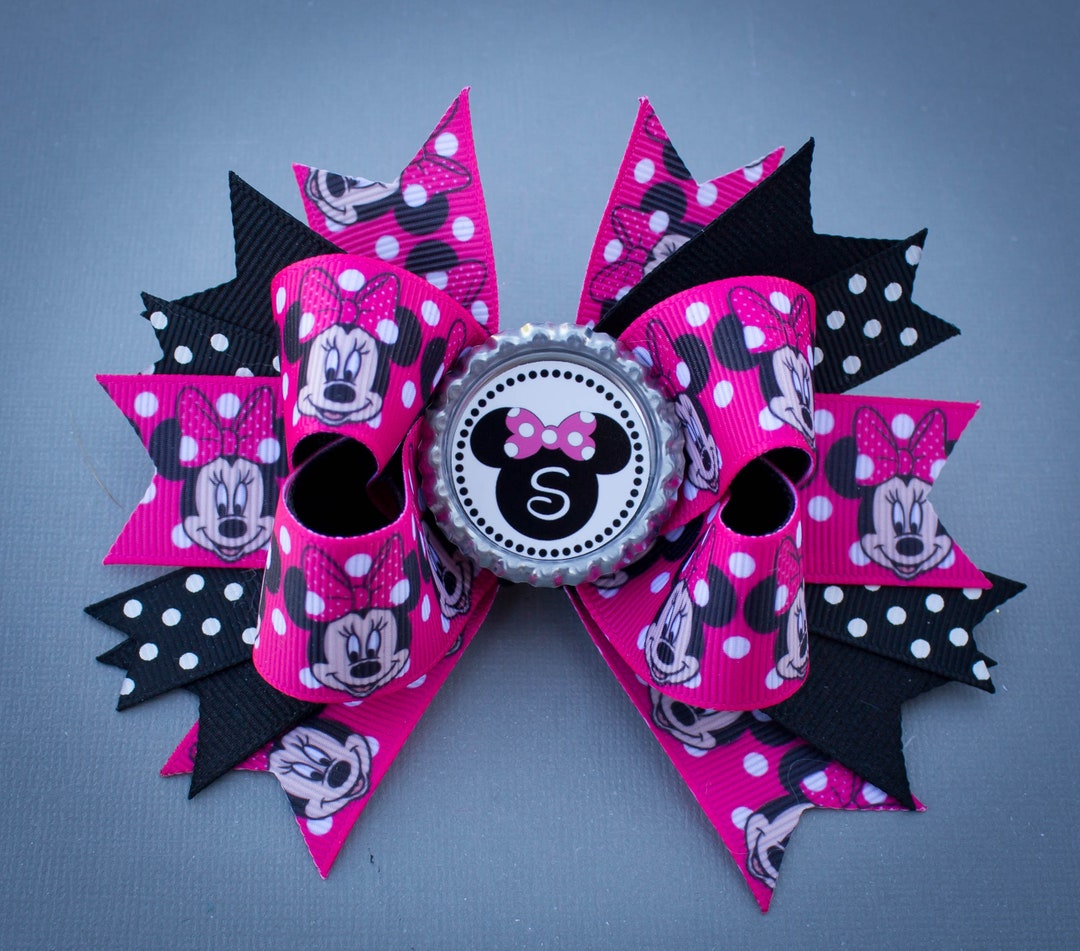 Personalized Minnie Mouse Bow, Minnie Mouse Hair Bow, Minnie Mouse ...