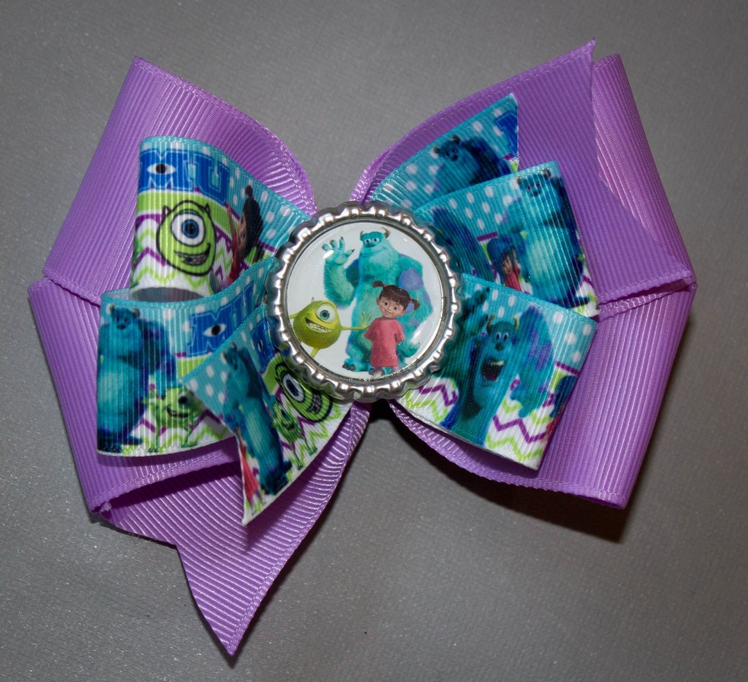 Monsters Inc Bow, Monsters Inc Hair Bow, Monsters Inc Party, Monsters ...