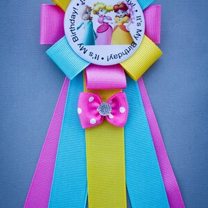 Super Mario Princess Birthday Set, Super Mario Princesses Bow, Super ...