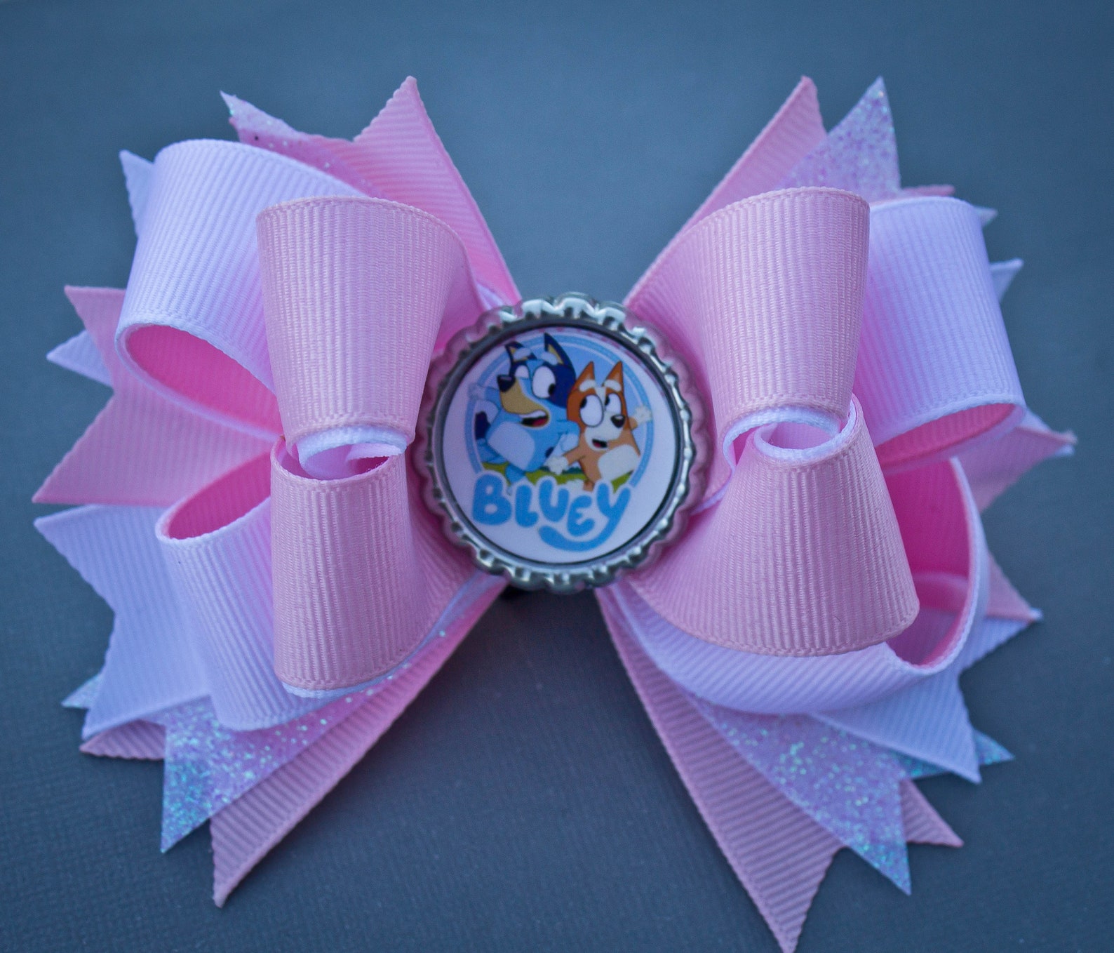 Bluey Bow, Bluey Hair Bow, Bluey Party, Bluey Birthday, Bluey and Bingo ...