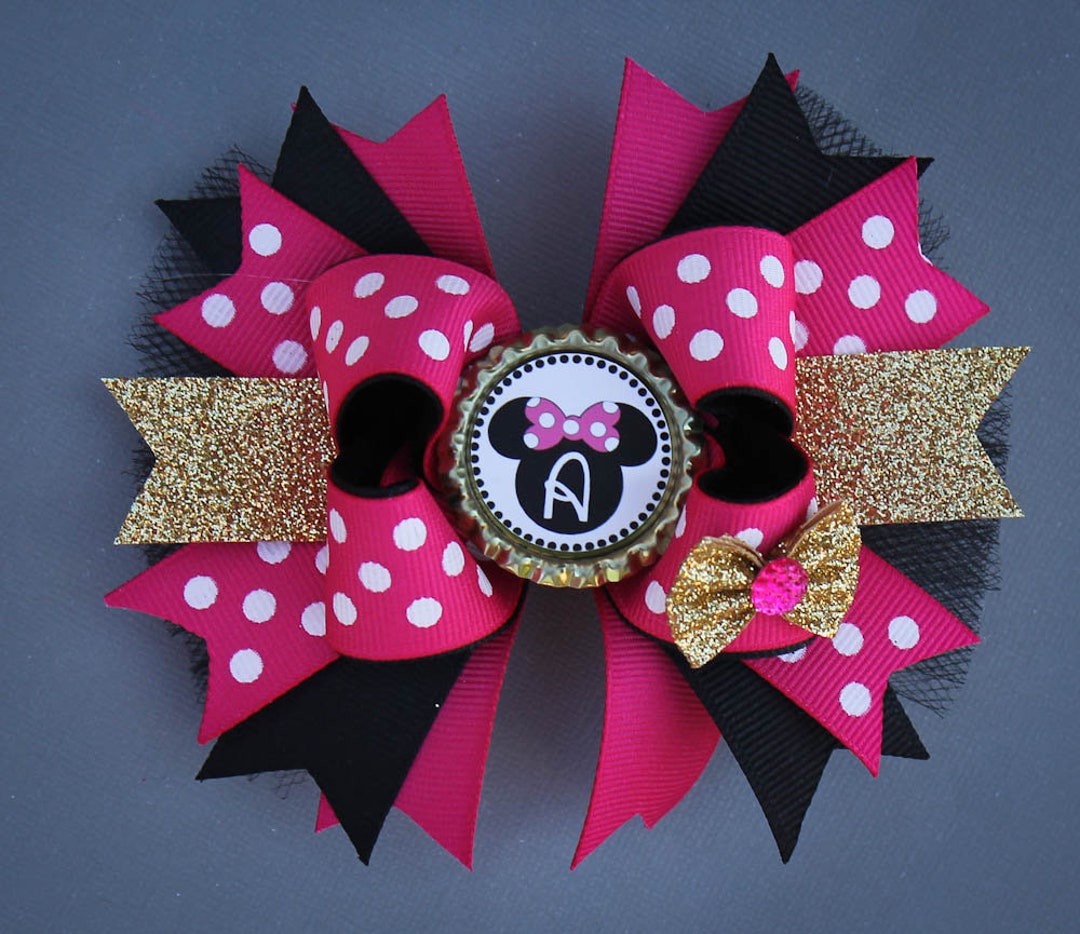 Minnie Mouse Bow, Minnie Mouse Hair Bow, Minnie Mouse Party, Minnie ...