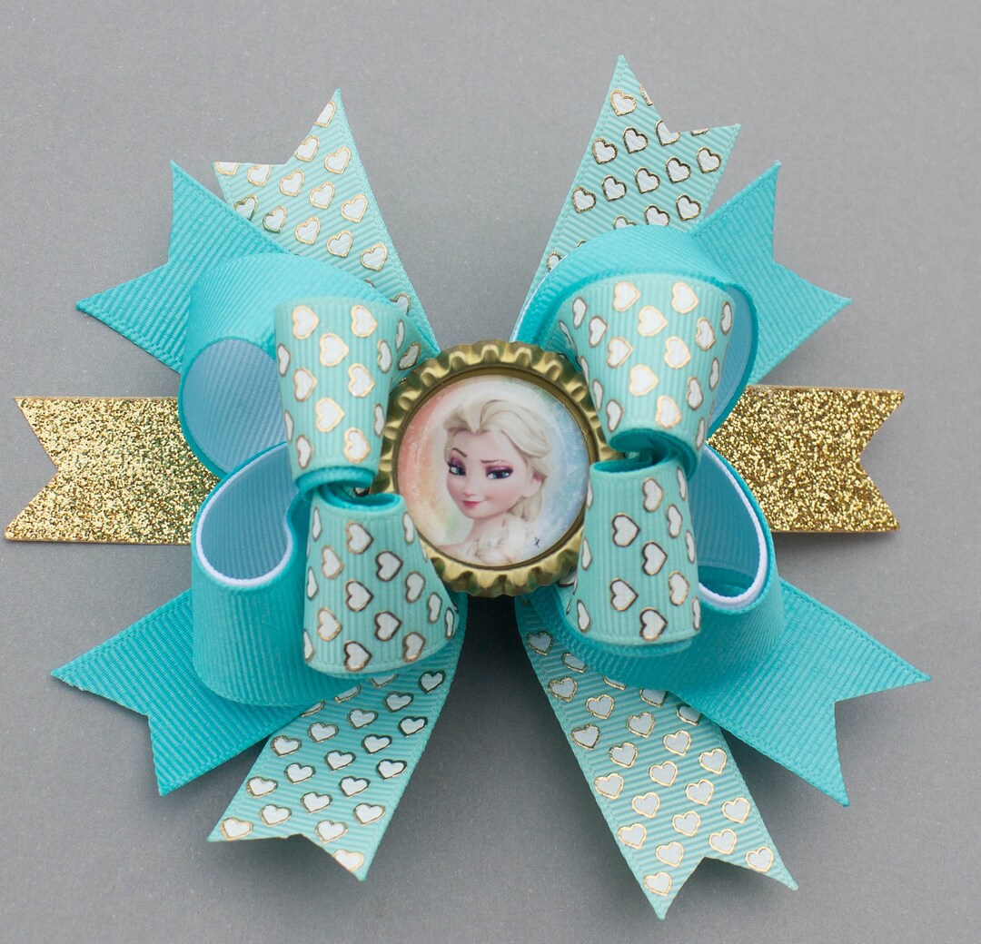Frozen Elsa Bow, Frozen Bow, Elsa Bow, Frozen Hair Bow, Elsa Hair Bow ...