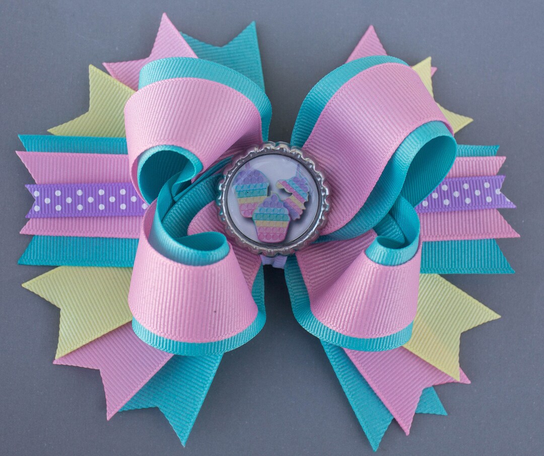 5 1/2" Pop Figet Toy Bow, Pop Figet Bow, Pop It Bow, Boutique Bow ...