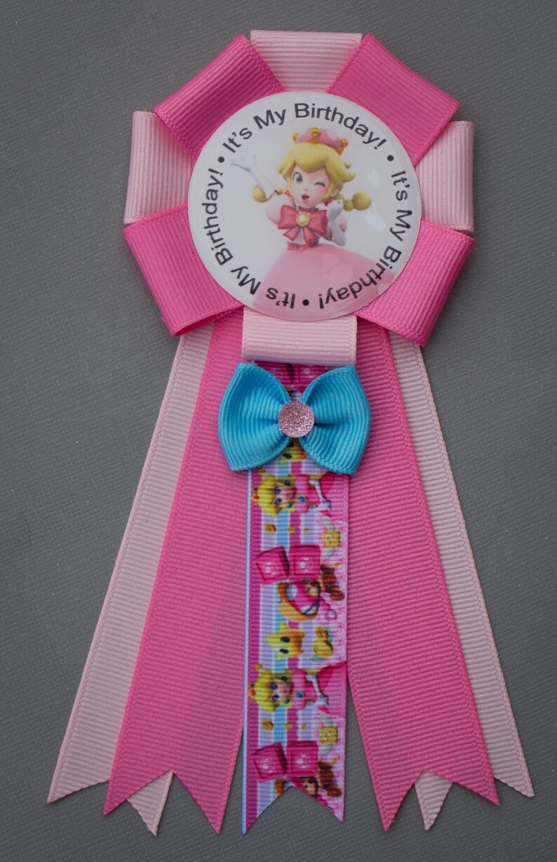 Princess Peach Birthday Pin Princess Peach Party Princess Etsy