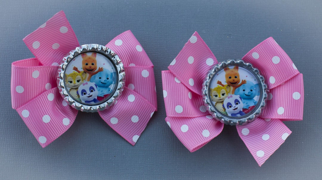 Word Party Toddler Bows, 3" Word Party Pigtail Bow Set, Word Party ...