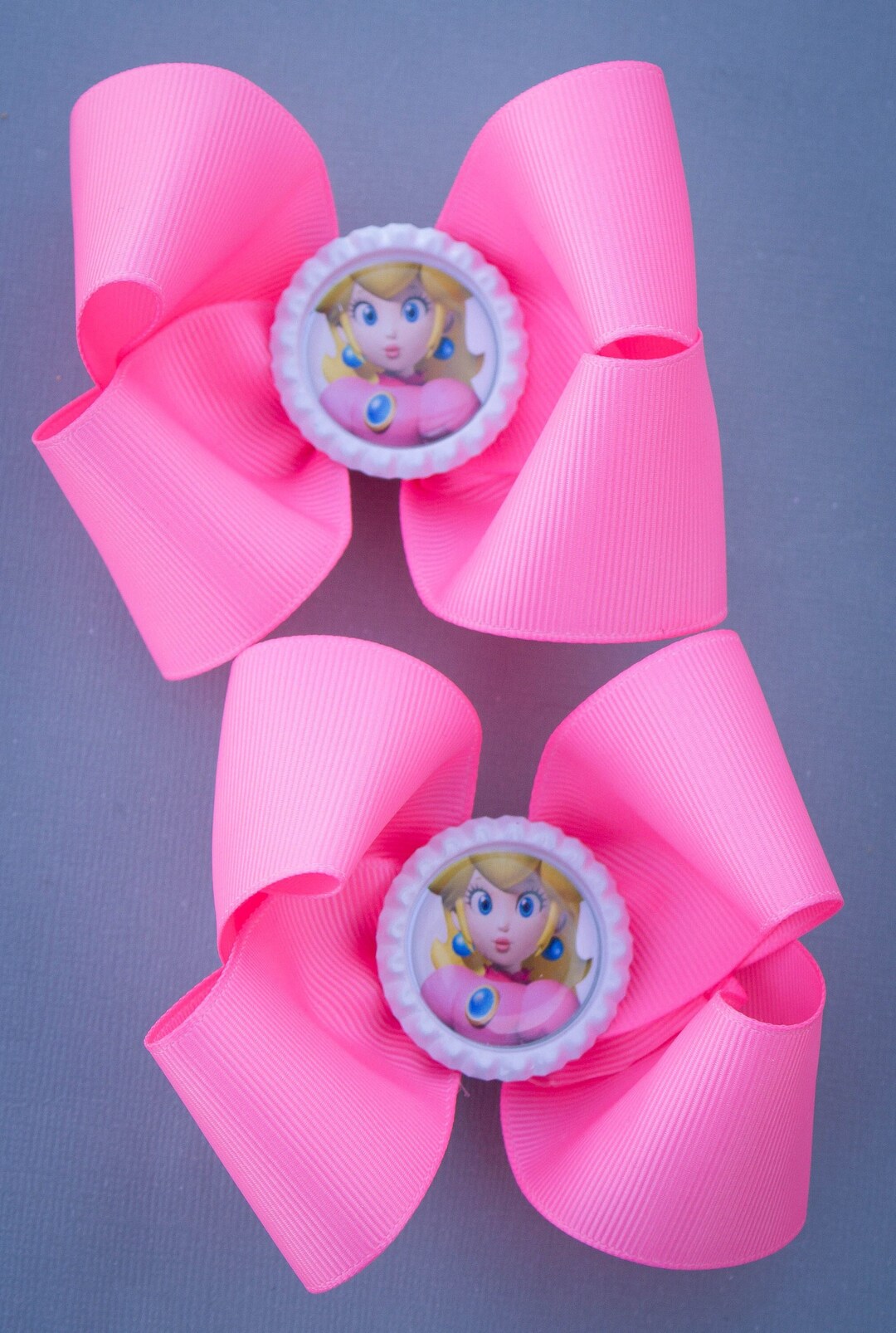 Princess Peach Pigtail Bows, Set of 2 Princess Peach Bows, Princess ...