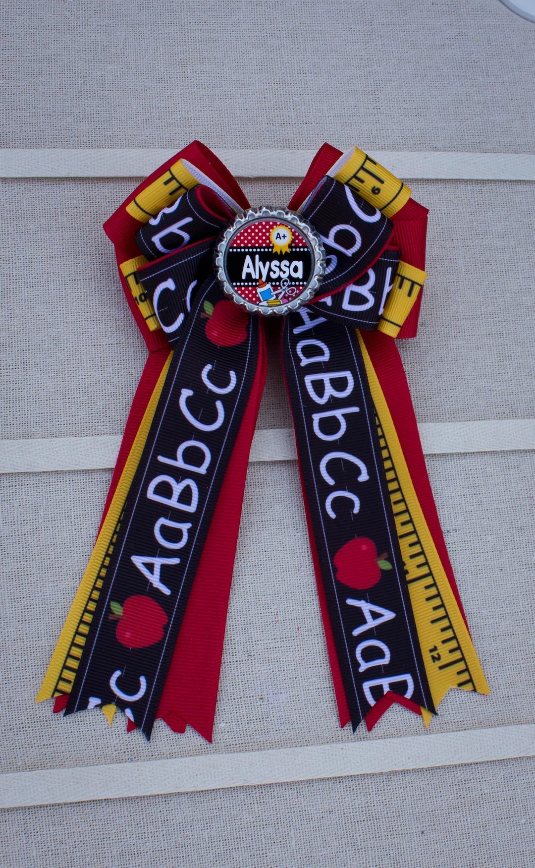 Personalized School Bow, Back to School Bow, Personalized Back to ...