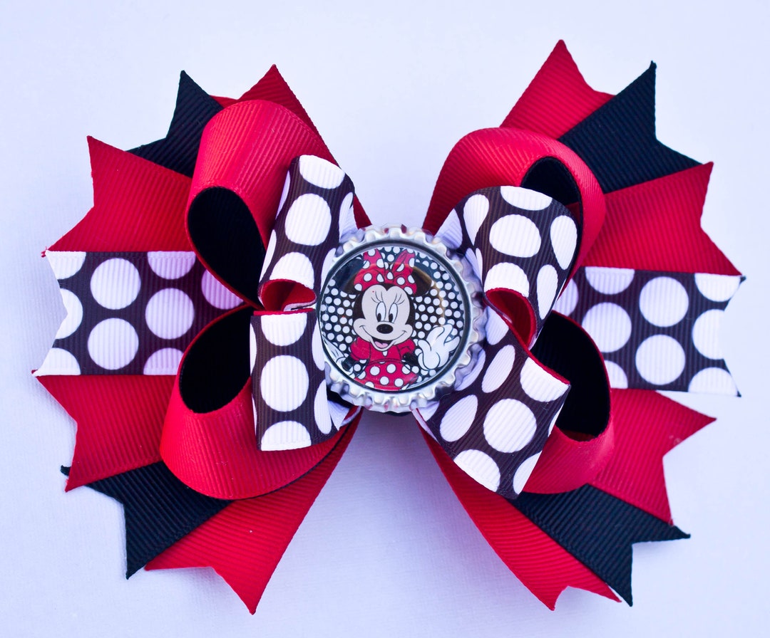 Minnie Mouse Bow, Minnie Mouse Hair Bow, Minnie Mouse Party, Minnie ...