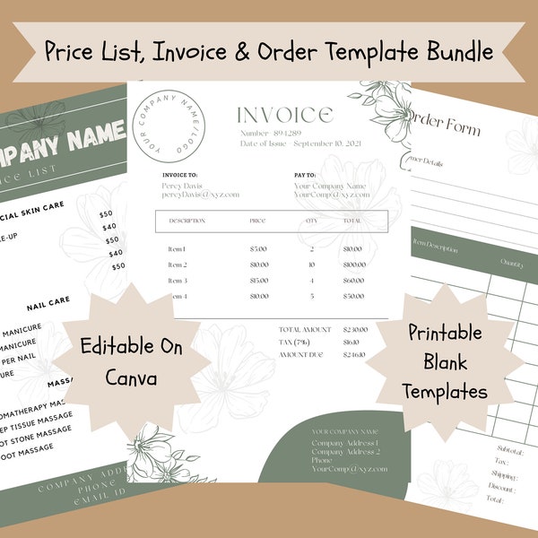 A4 Order List Template - Etsy