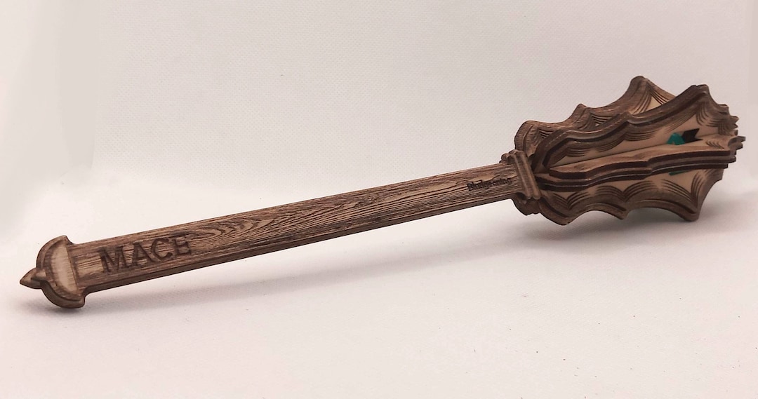 Wooden Mace With Dice, D6 - D&D, Roleplaying Game - Etsy