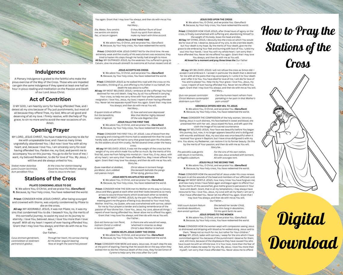 How to Pray the Stations of the Cross Guide, Catholic Devotional ...