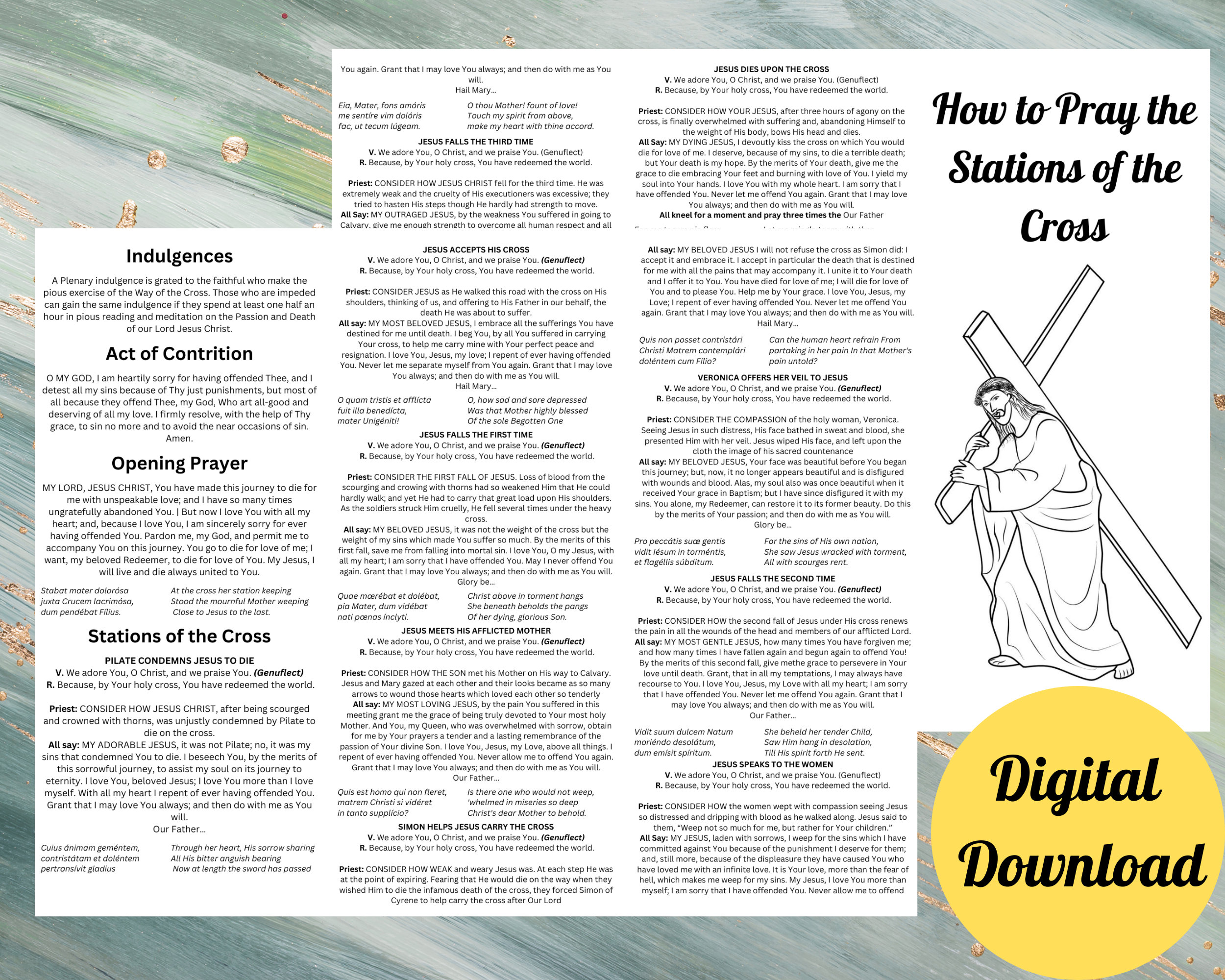 How to Pray the Stations of the Cross Guide, Catholic Devotional ...