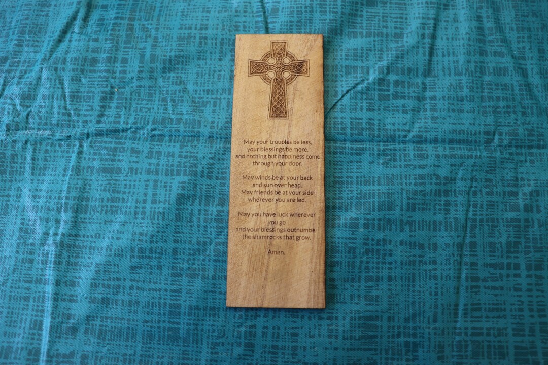Handmade Irish Blessing Prayer Bookmark, Gift for Book Lover, Religious ...