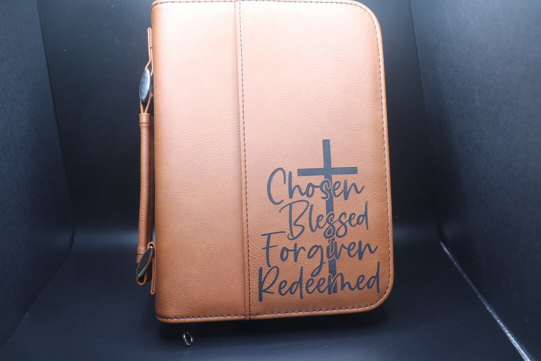 Personalized Leather Bible Cover – Custom Engraved Christian Gift - Etsy