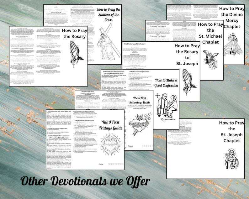 How to Pray the Rosary Guide, Catholic Devotional Booklet, Minimalist ...