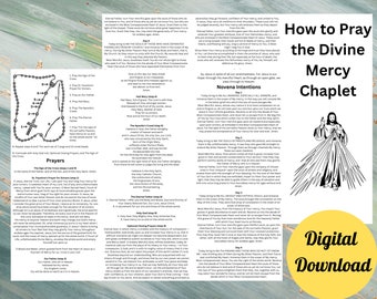 How to Pray the Divine Mercy Chaplet - Printable - Etsy