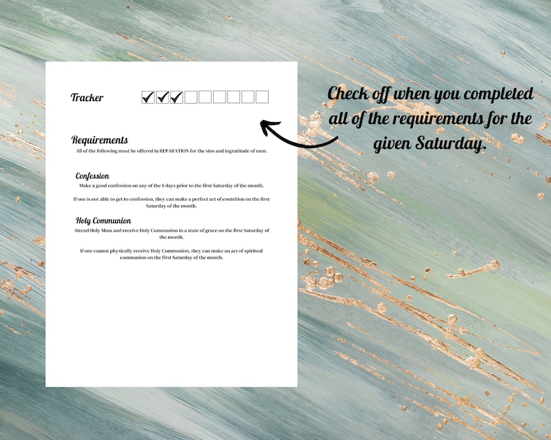 The 9 First Friday Devotion How to Nine First Friday Tracker for ...