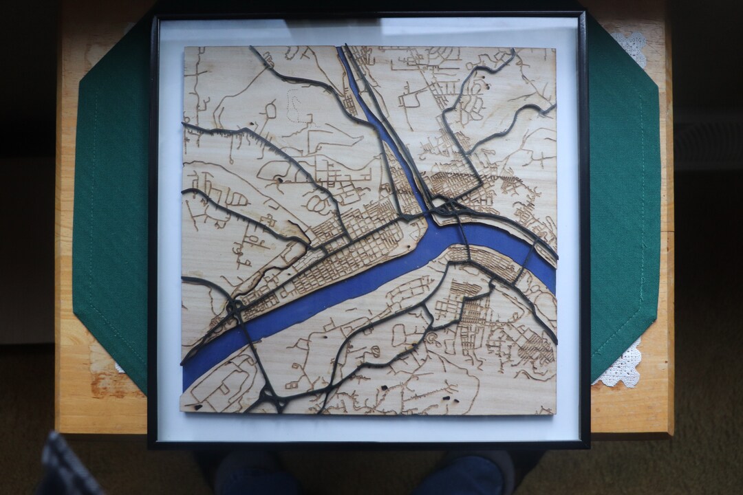 Custom 3D Layered Map | Personalized Framed Wood Map | Unique Gift - Etsy