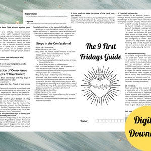 The 9 First Friday Devotion How to Nine First Friday Tracker for ...