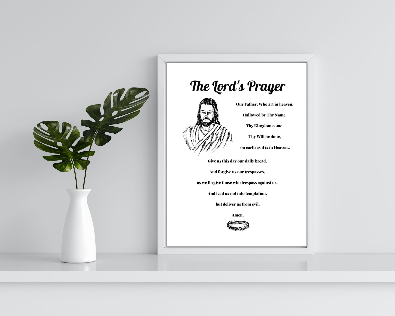 The Lord's Prayer Wall Art Christian Lord's Prayer Poster Prayer ...