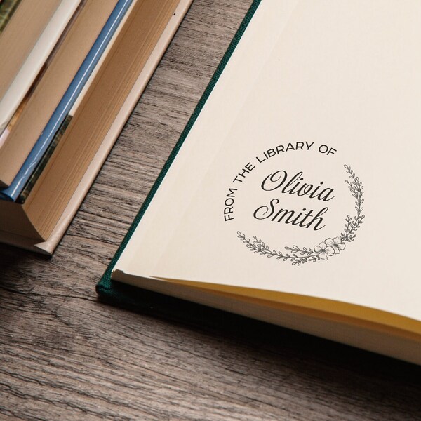Library Stamp - Etsy