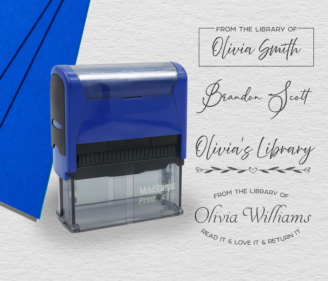 Personalized Self-inking Book Stamp Ideal Gift for Book Enthusiasts ...