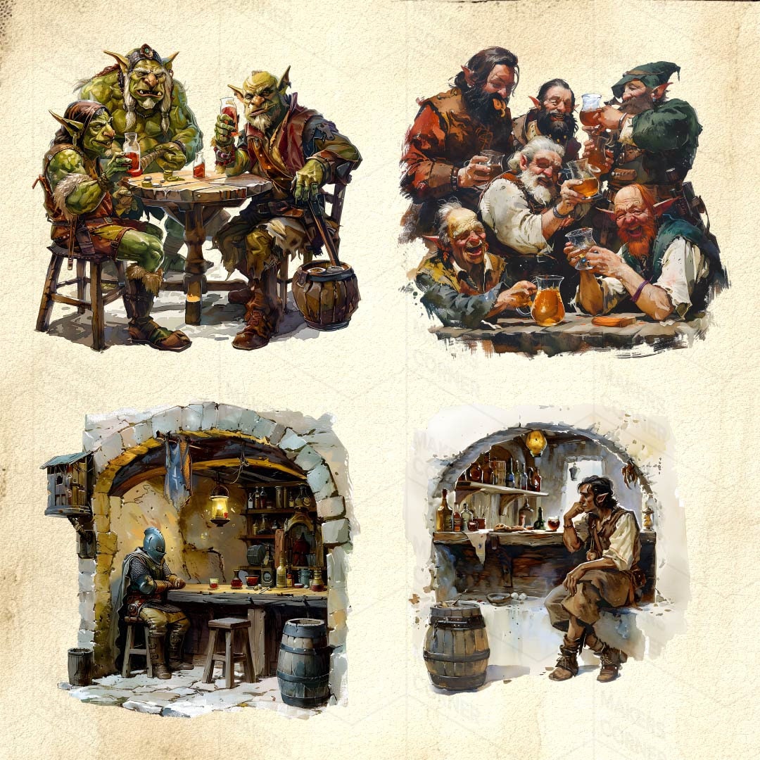 Innkeepers Tavern Furniture Clip Art Collection NPC Clip Art Collection ...