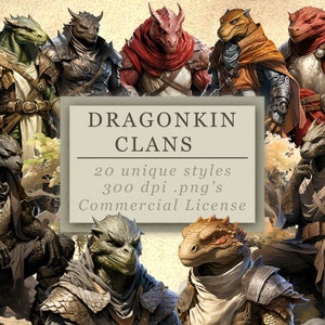 Dragonkin Clans Art Collection for Art and Design, Fantasy Dragons ...