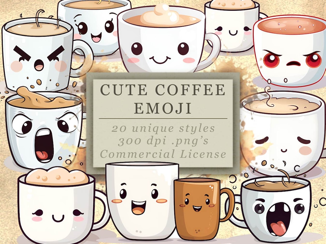 Express Your Love for Coffee With This Cute Coffee Emoji Clipart ...