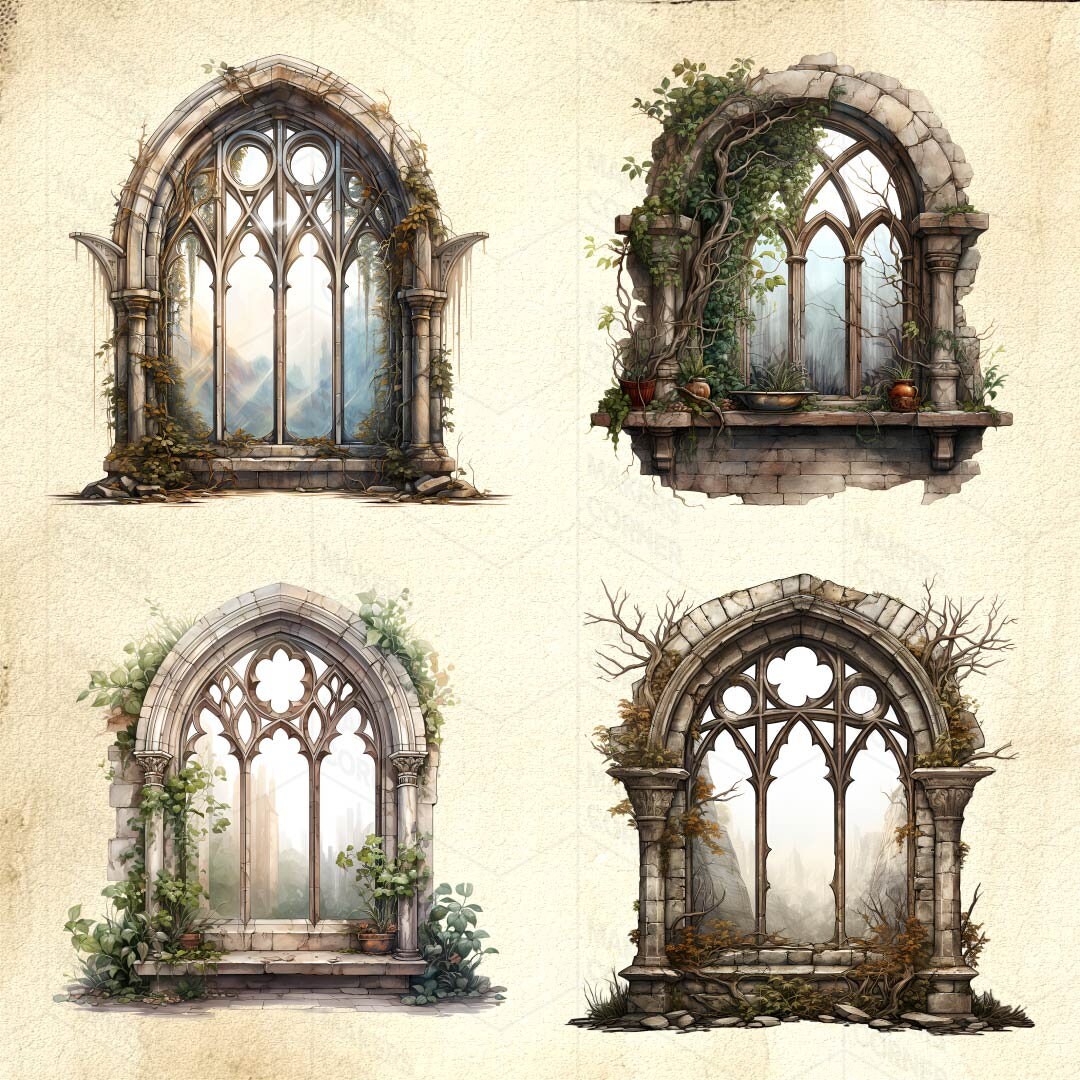 Fantastical Windows Clip Art Collection for Fantasy Art and Design ...