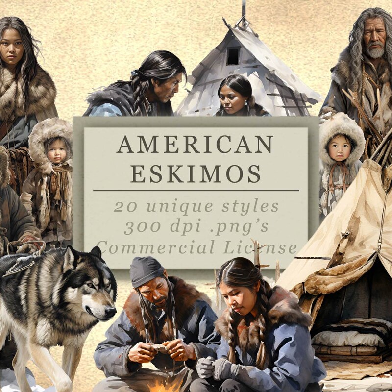 Eskimo Clipart - Etsy