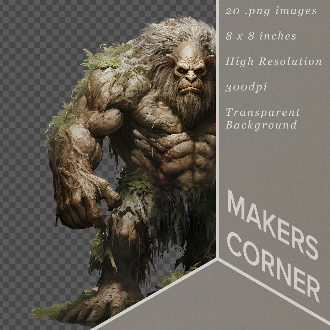 Elemental Trolls Clip Art Collection for Art and Design, Fantasy ...