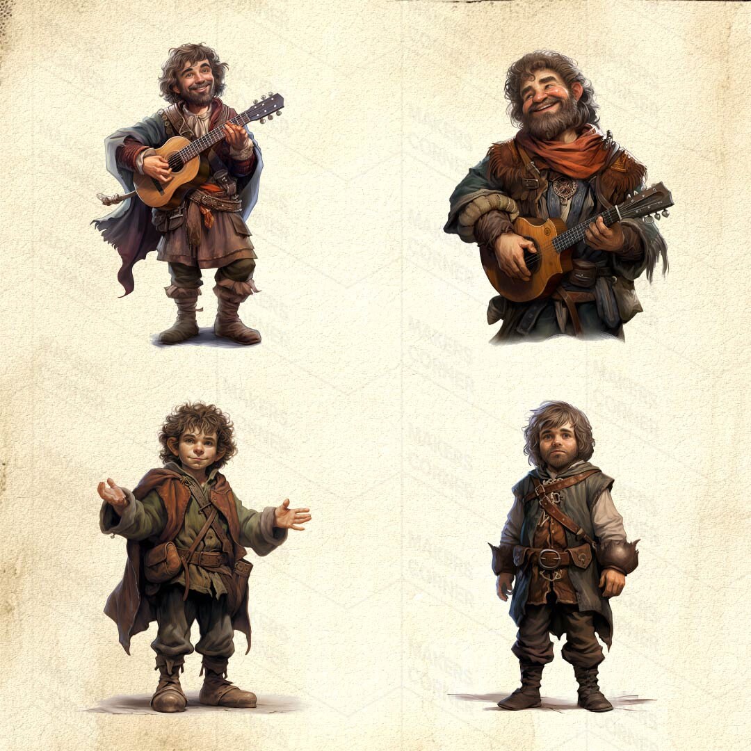 Affable Halflings Clip Art Collection for Art and Design RPG - Etsy