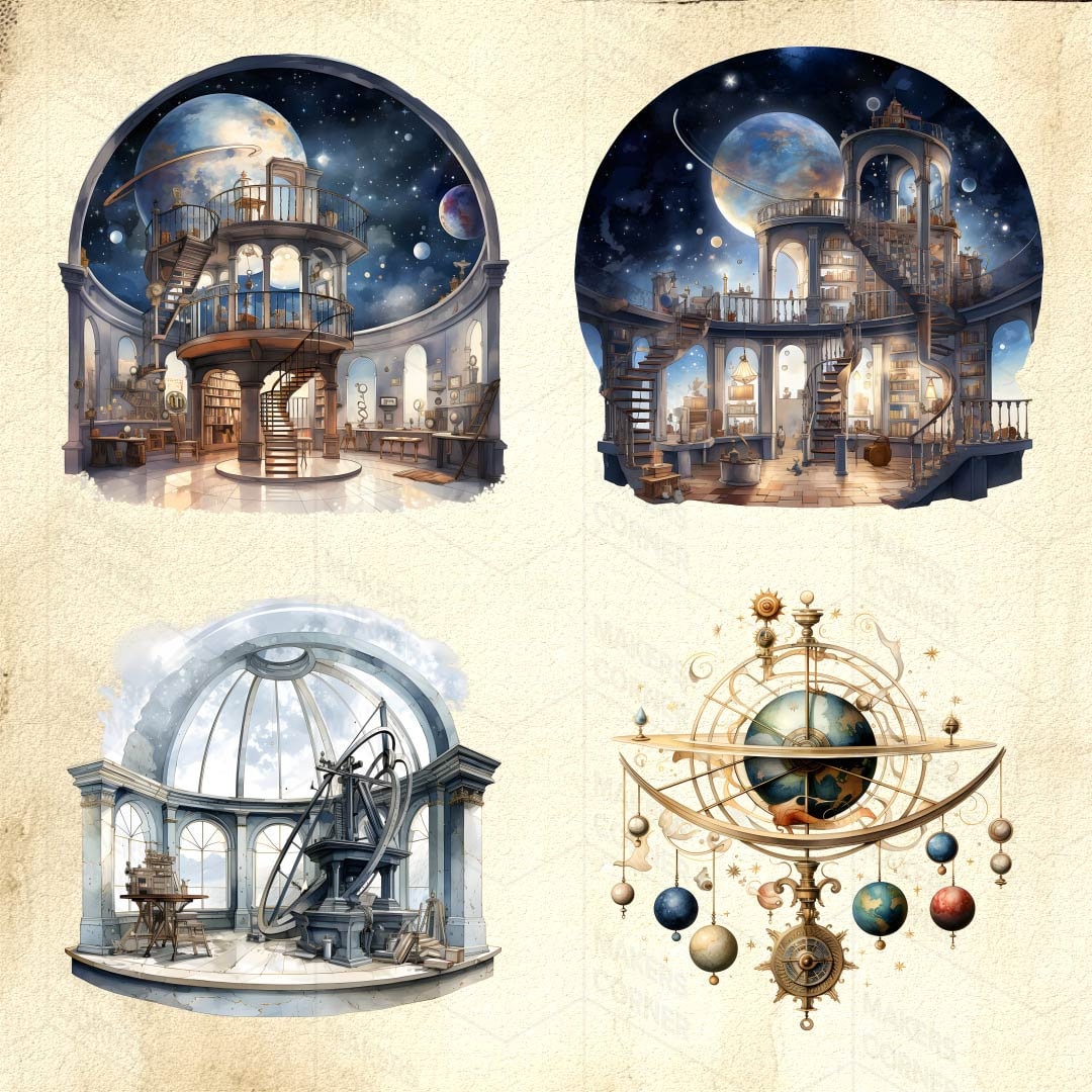 Fantasy Observatory Clip Art Collection Fantasy Rooms and Furniture ...