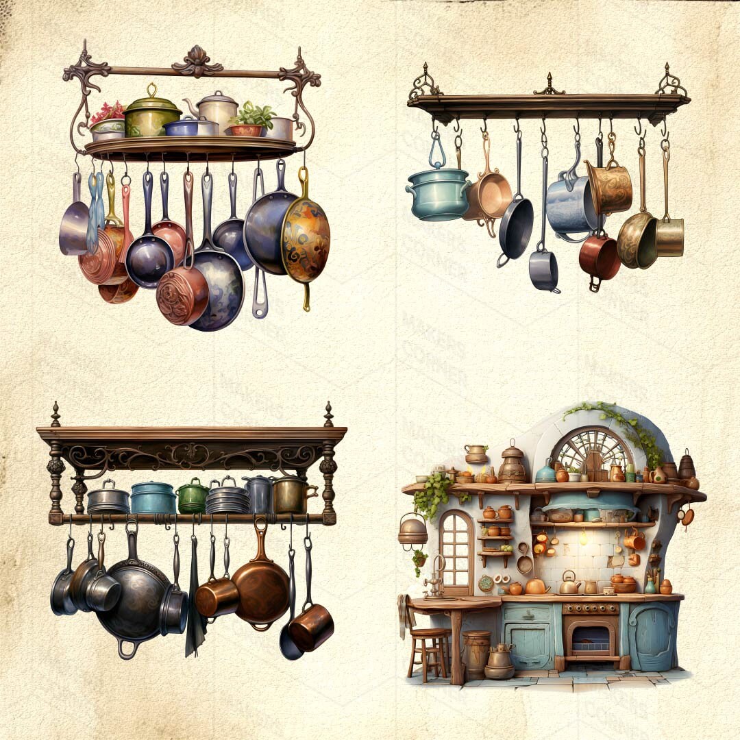 Fantasy Kitchen Clip Art Collection Fantasy Rooms and Furniture ...