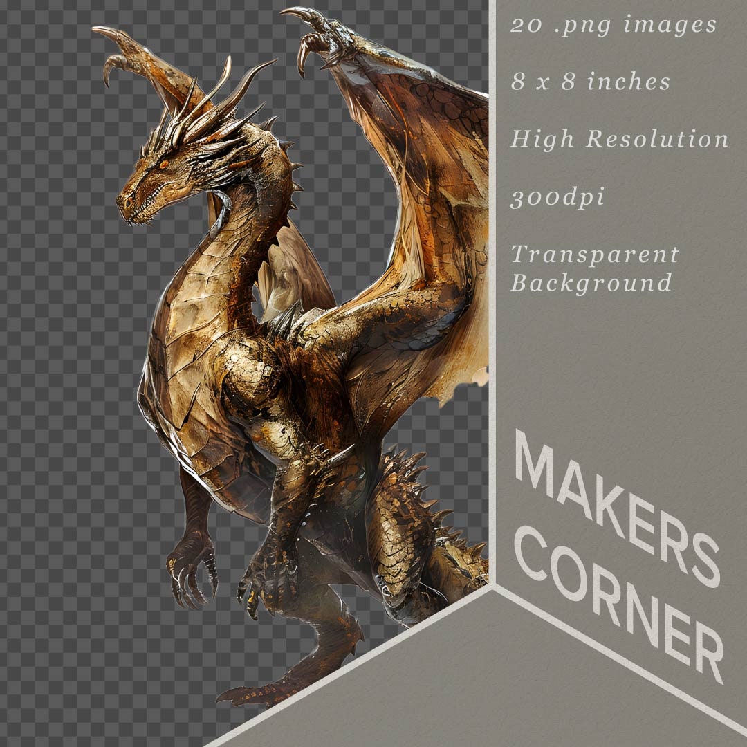 Enchanting Drakes & Dragons Clip Art Collection for Fantasy Art and ...